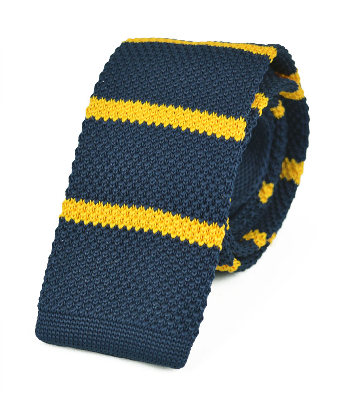 Πλεκτή Γραβάτα Yellow-lines - e-Ties.gr